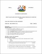 COSC 0130: SYSTEM ANALYSIS AND DESIGN